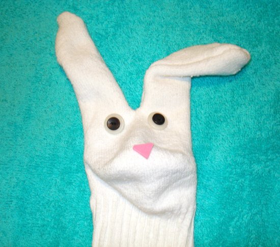 Bunny Sock Puppet Craft - Ziggity Zoom Family
